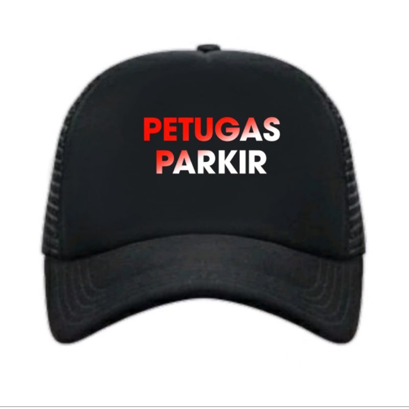Jual TOPI TRUCKER PETUGAS PARKIR CORAK MERAH PUTIH | Shopee Indonesia