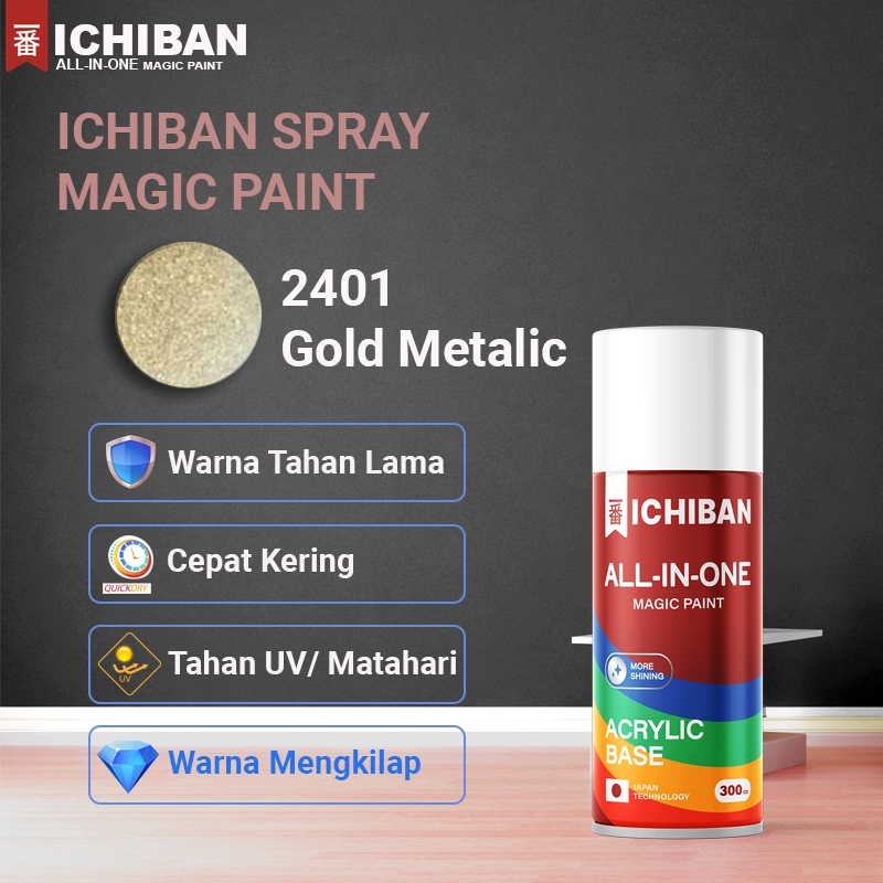 Jual Cat Semprot/ Pilox Gold Metalic/ Magic Spray/ 2401 Gold Metalic ...