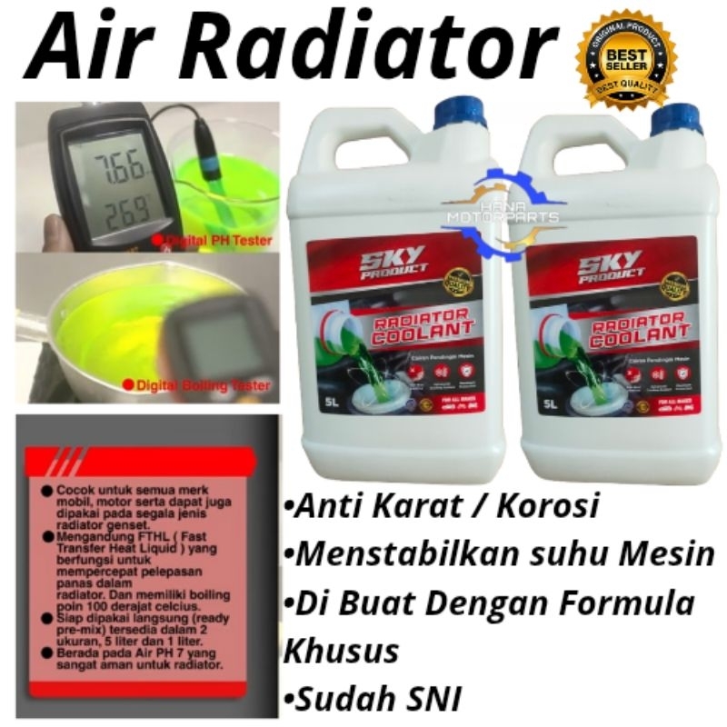 Jual Air Radiator Coolant Engine 5 Liter Original SKY Cairan Pendingin ...