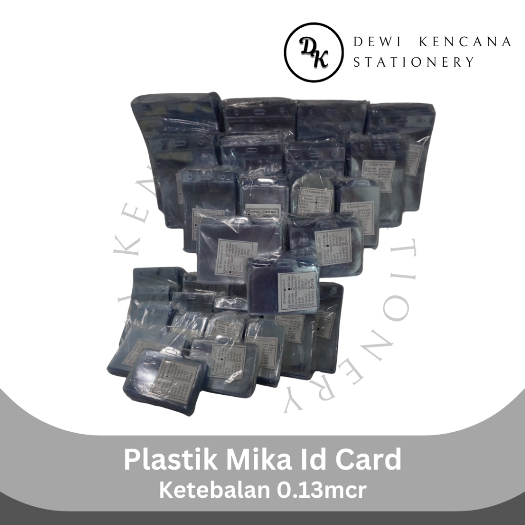 Jual Plastik Mika Name Tag Id Card 0,13 Micron 1 Pak Isi 100 pcs ...