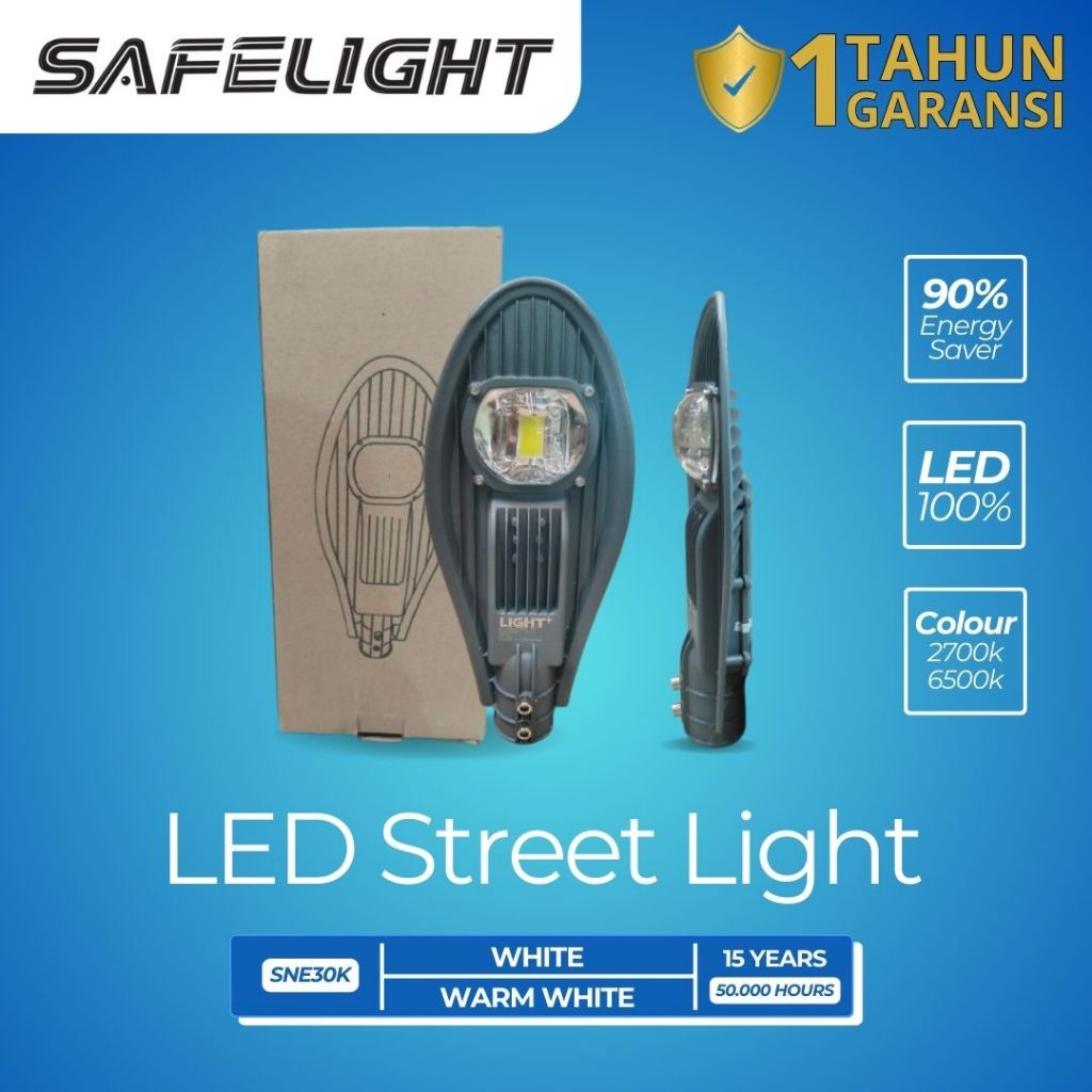 Jual LAMPU JALAN SNE20 LAMPU LED STREET LIGHT COB COBRA 20W PUTIH DAN ...