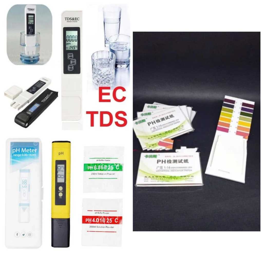 Jual TDS EC PH METER DIGITAL KERTAS LAKMUS Pengukur Alat Tes Ukur Cek ...