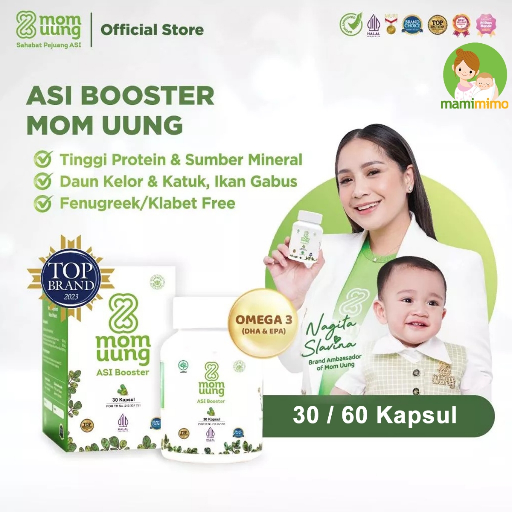 Jual MOM UUNG ASI BOOSTER MOMUUNG 30 60 KAPSUL OBAT PELANCAR PENAMBAH ...