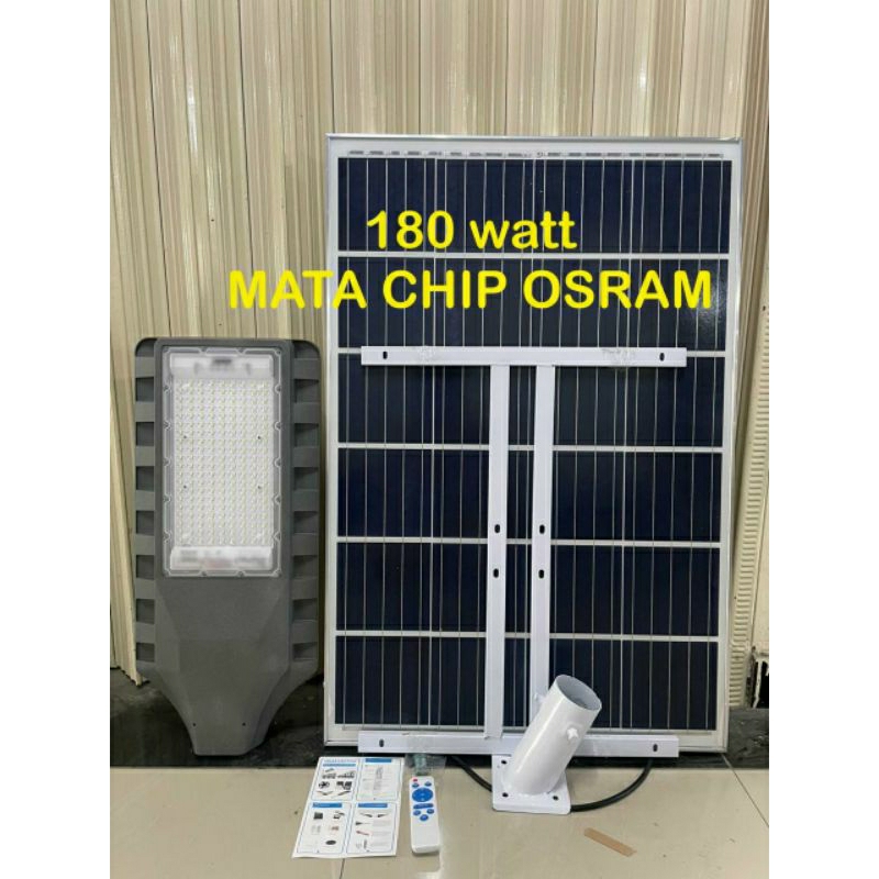 Jual PJU SOLAR 180W / lampu jalan LED Panel Surya 180w mata osram ...