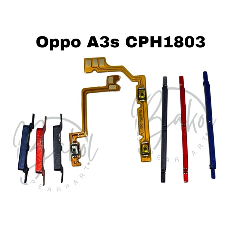 Jual Tombol Luar On Off Volume + Flexible On Off Volume Oppo A3s Cph1803 Fullset | Shopee Indonesia