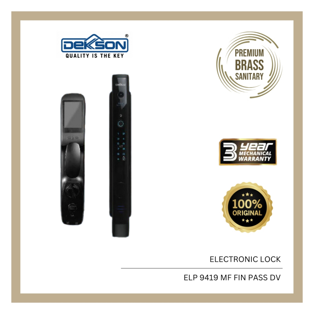 Jual ELECTRONIC LOCK DEKKSON ELP 9419 MF FIN PASS DV BLACK | Shopee ...