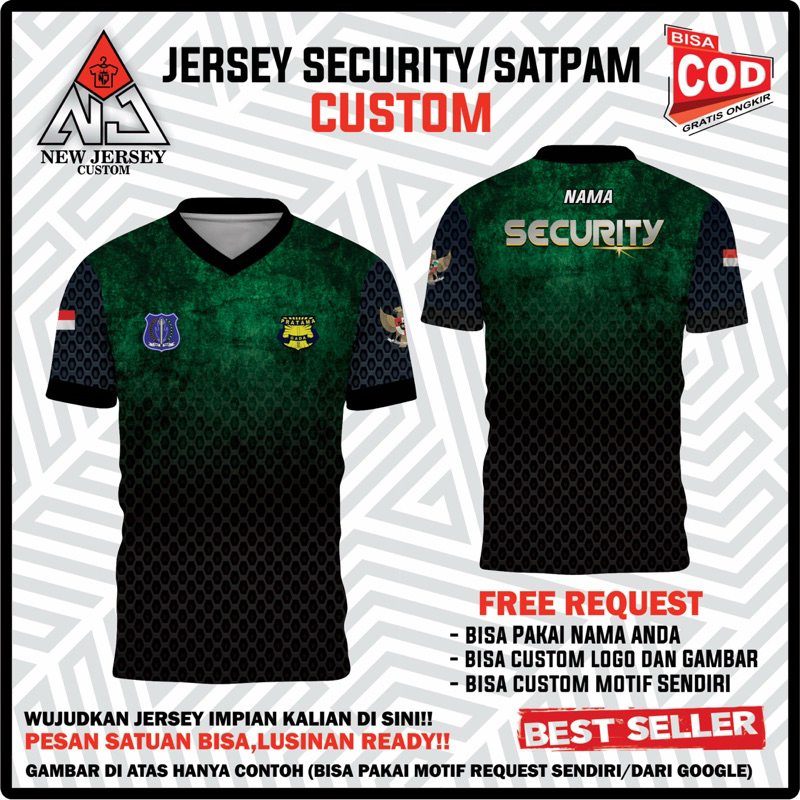 Jual Jersey Satpam Security Custom Design | Shopee Indonesia