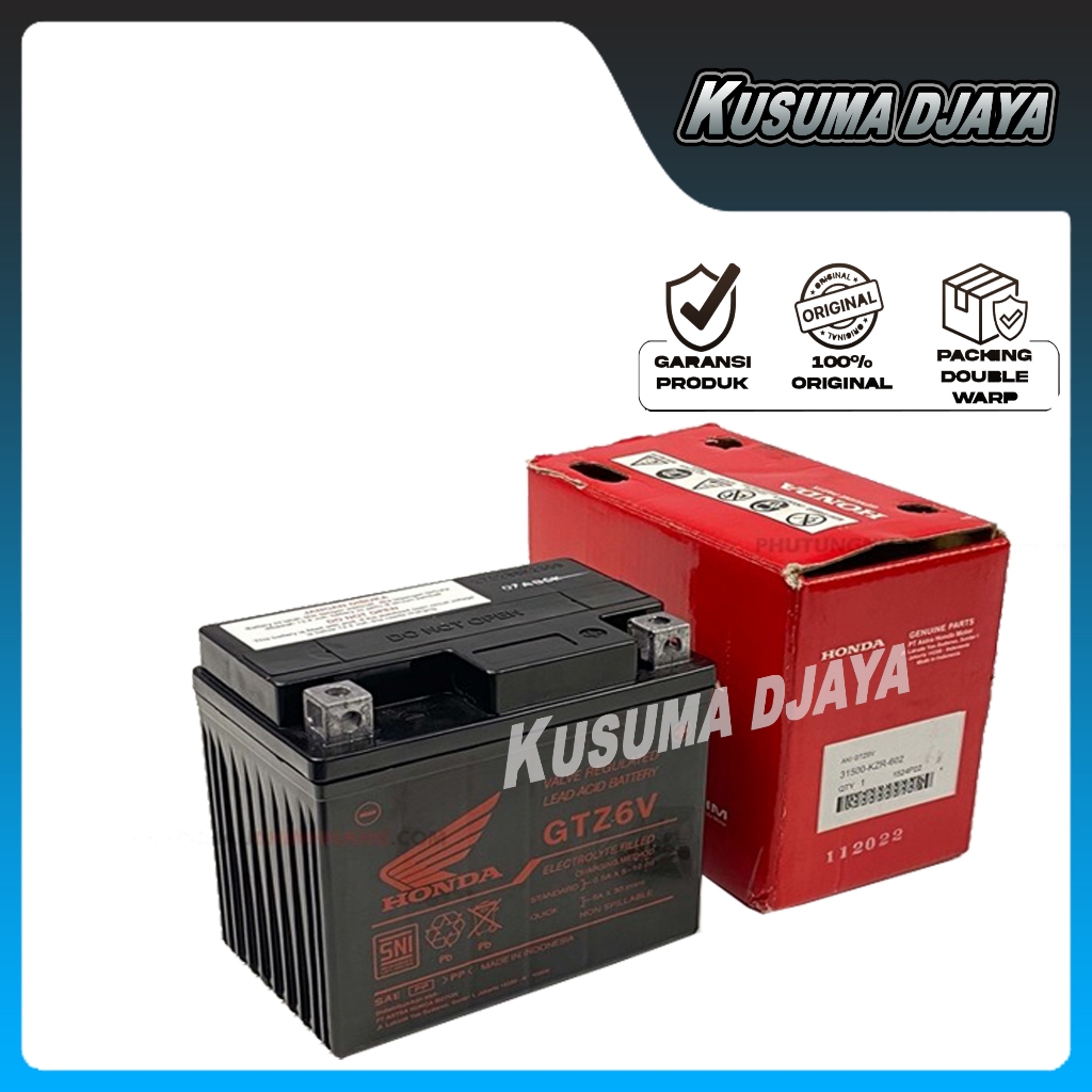 Jual ACCU BATTERY AKI KERING GTZ6V BEAT SCOOPY PCX STYLO VARIO 125 ...