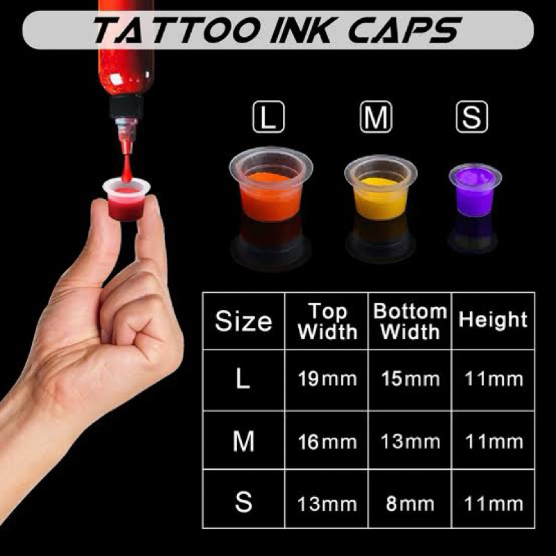 Jual Ink Cup Tattoo 1000pcs | Inkcup Tempat Wadah Tinta Tattoo 1000pcs ...