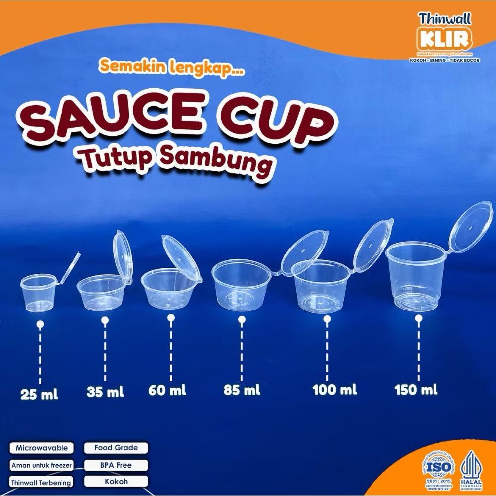 Jual Saos cup Thinwall Cup Sambal Container Saus Sambel cup 1set ...