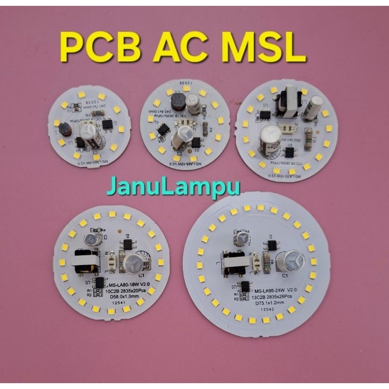 Jual PCB LED AC MSL 5, 9 ,12,15 ,18,24 ,30,40,50 WATT | Shopee Indonesia
