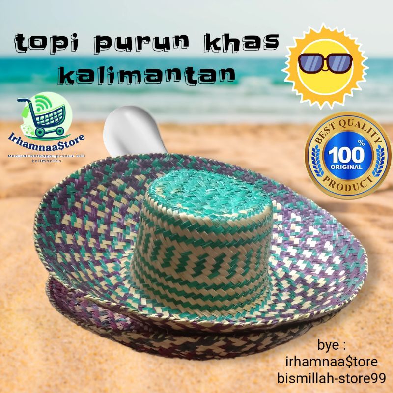 Jual topi purun khas kalimantan 100% | Shopee Indonesia