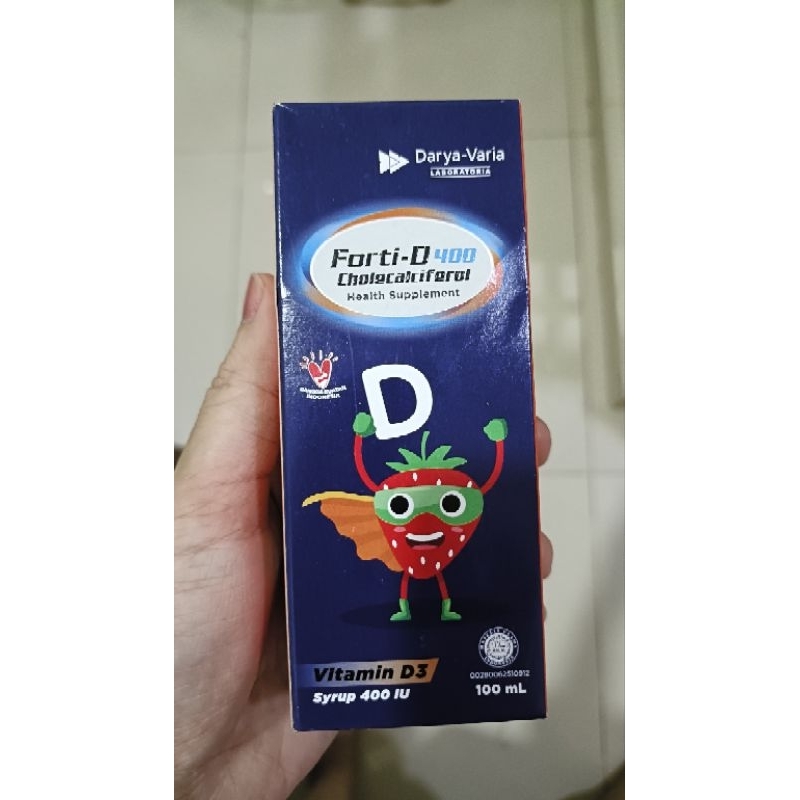 Jual Forti-D 400 100ml / Vitamin D3 Sirup Rasa Strawberry | Shopee ...