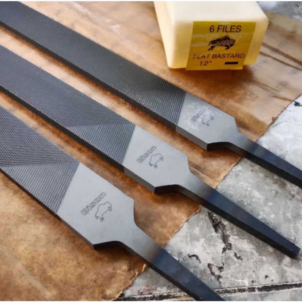 Jual (1 BIJI) Kikir BISON FLAT 12 in Bastard - Kikir Plat 12" Kasar BSN ...