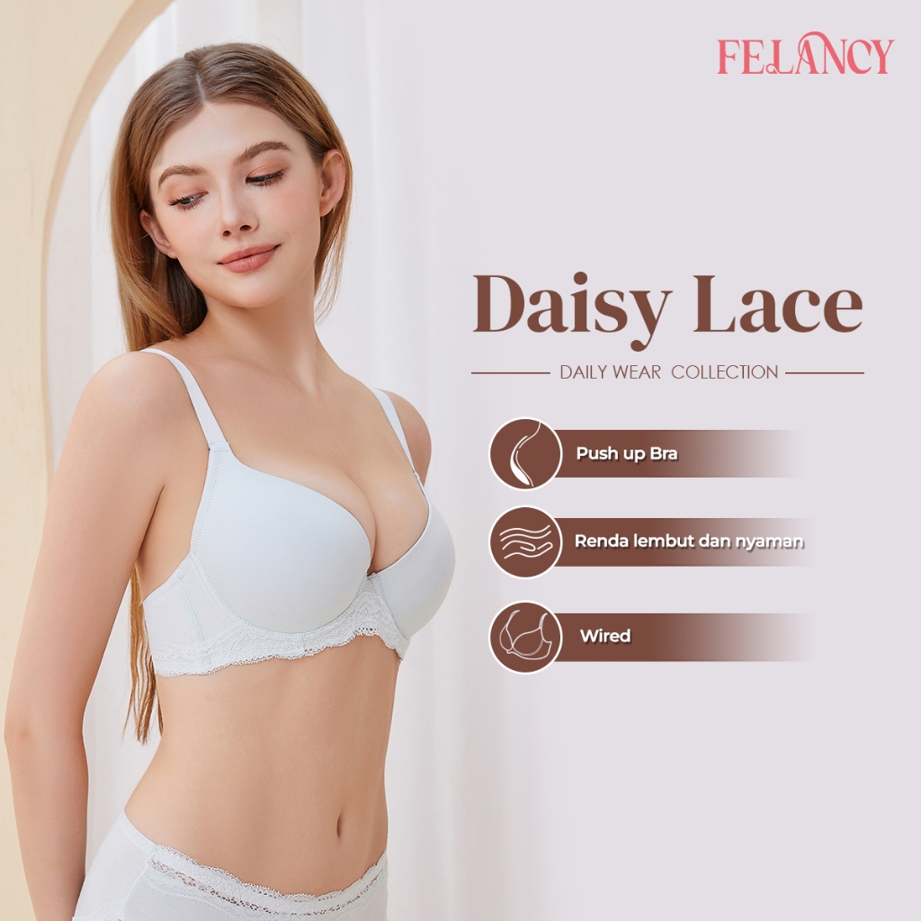Jual Felancy Bra Daisy Lace Push Up Cup C 071-1077C | Shopee Indonesia