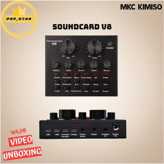 Jual Sound Card V8 Bluetooth Audio USB External / Live Mixer Audio V8 ...