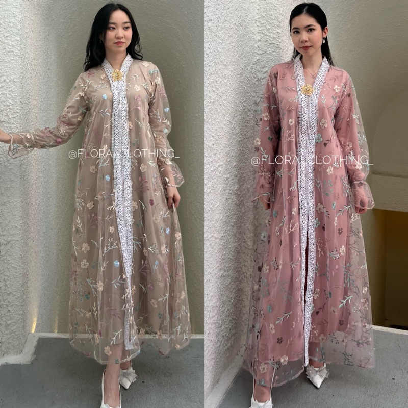 Jual F527 gamis inner outter set / gamis muslim lebaran / gamis ...