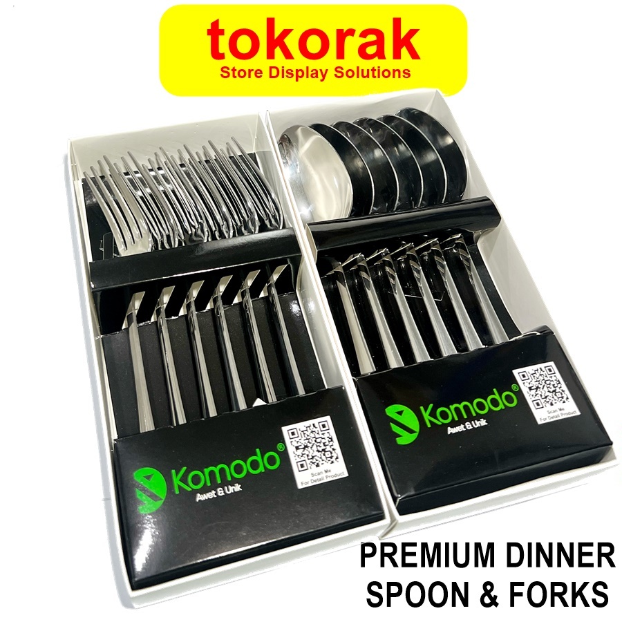 Jual SENDOK GARPU MAKAN HOTEL PREMIUM STAINLESS STEEL ISI 6 PCS KOMODO ...