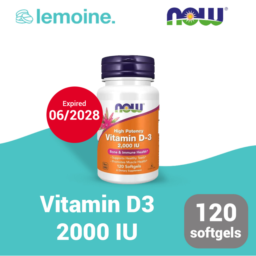 Jual Now Vitamin D3 2000 120 Softgels Suplemen Kesehatan Tulang & Otot Vitamin D | Shopee Indonesia