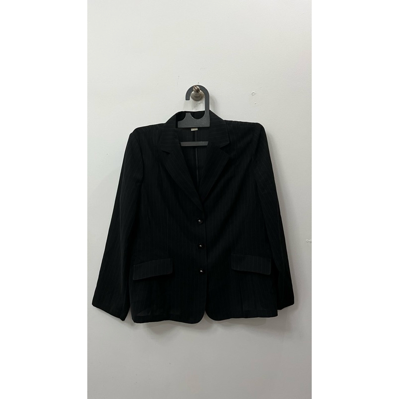 Jual Blazer hitam salur | Shopee Indonesia