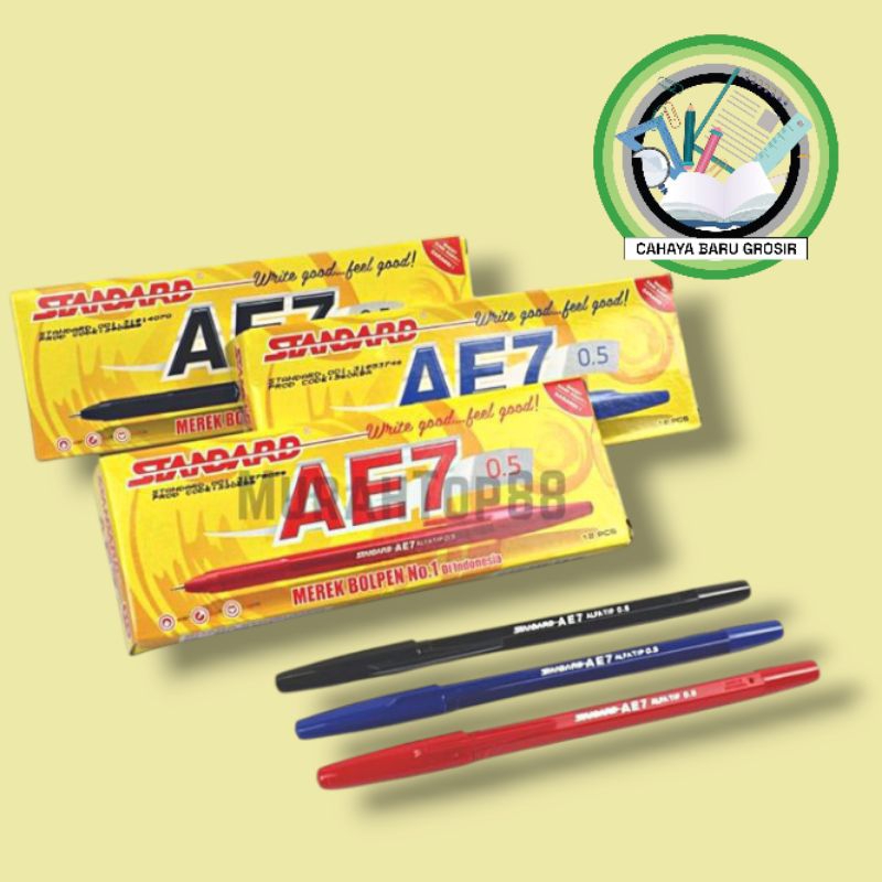 Jual Pulpen Standard AE7 isi 12pcs | Shopee Indonesia