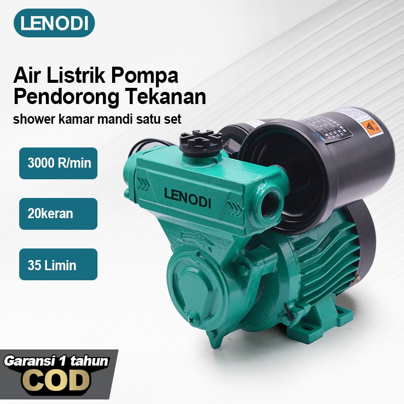 Jual Lenodi Pompa Air Otomatis 35 L/Min 250w Total Head Max 40 M Water Pompa Booster Otomatis ...