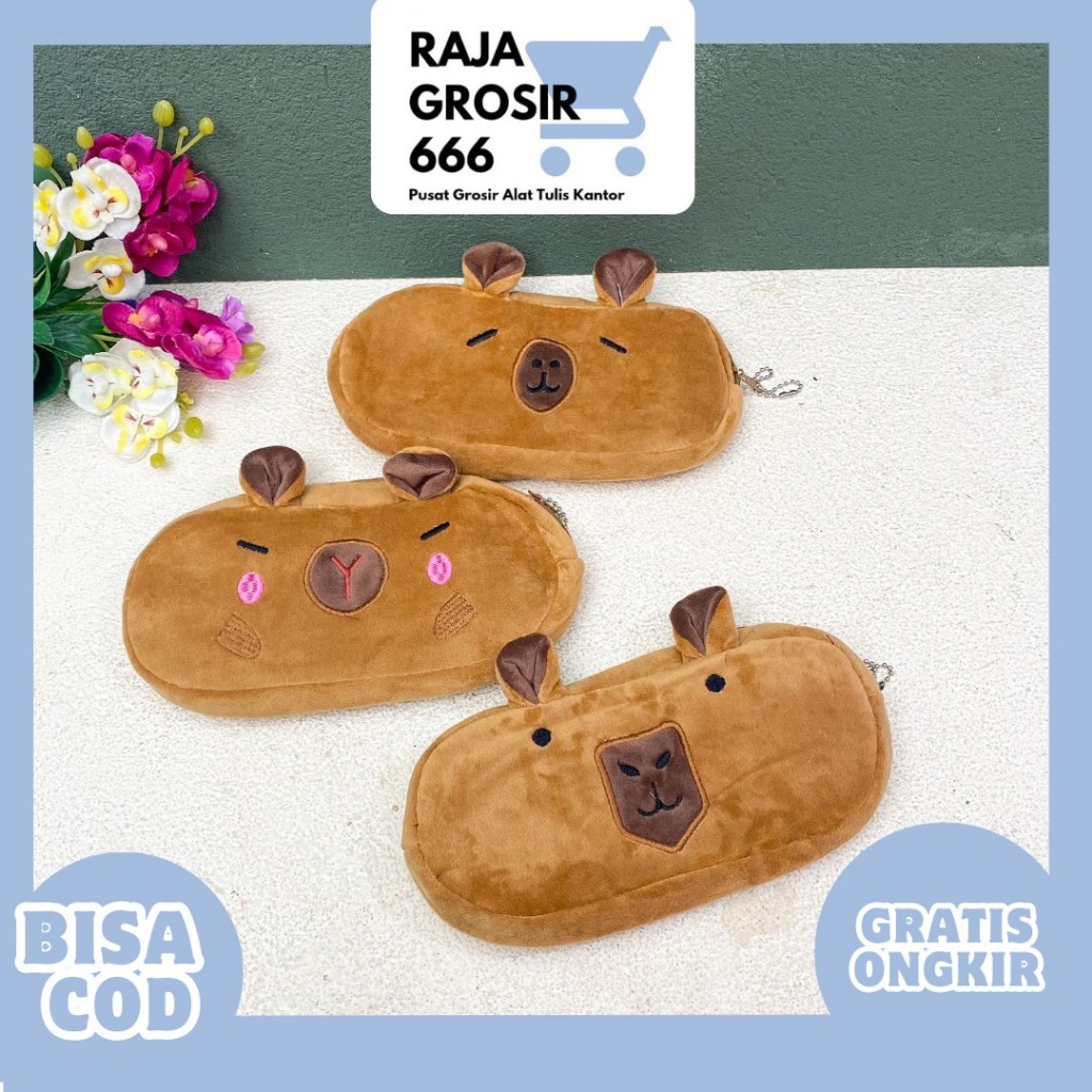 Jual KOTAK PENSIL KAIN CAPYBARA WAJAH KP-1667 CAPPYBARA KAPIBARA CAPYBARA ALAT TULIS KANTOR ...