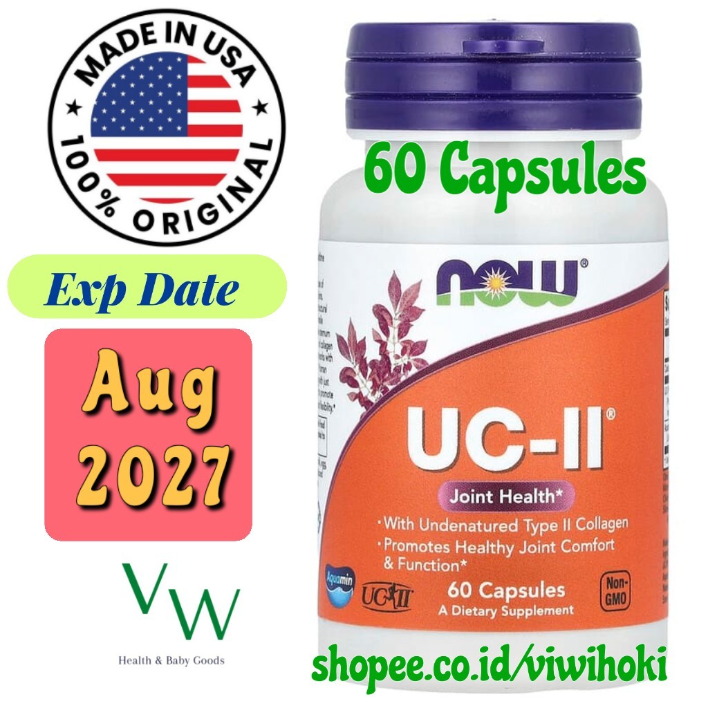 Jual NOW Supplements, UC-II Joint Health 60 Capsules UC II with ...