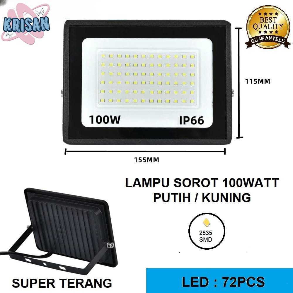 Jual LAMPU SOROT LED TEMBAK 100WATT OUTDOOR IP66 FLOODLIGHT Flood Light | Shopee Indonesia