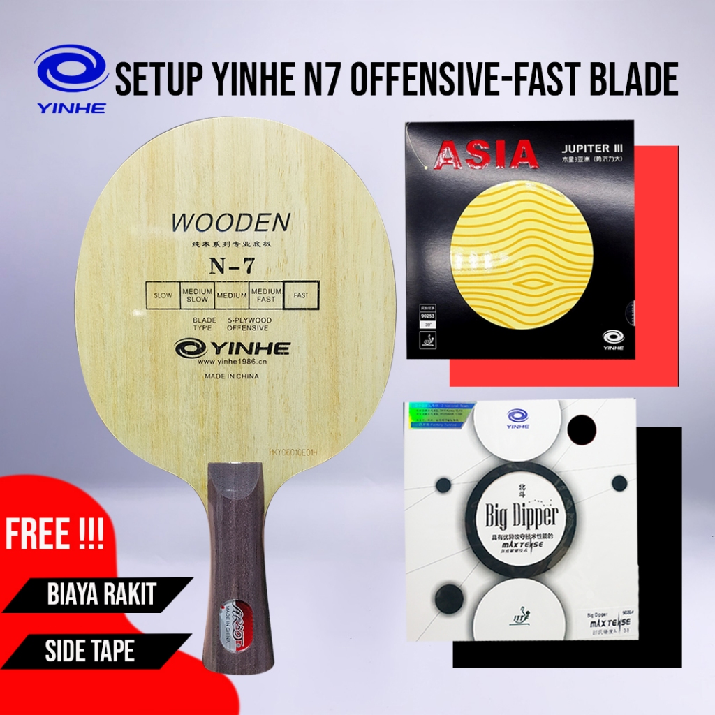 Jual Paket Bat Pingpong Rakitan Yinhe N7 Offensive Fast Blade Yinhe Jupiter 3 Asia Yinhe Big ...
