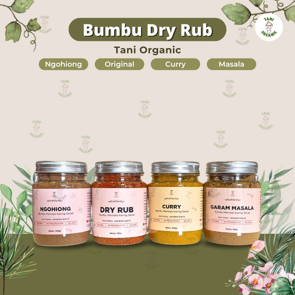 Jual Tani Organic Dry Rub Bumbu Marinasi Bumbu Kare Kari India Ngohiong ...
