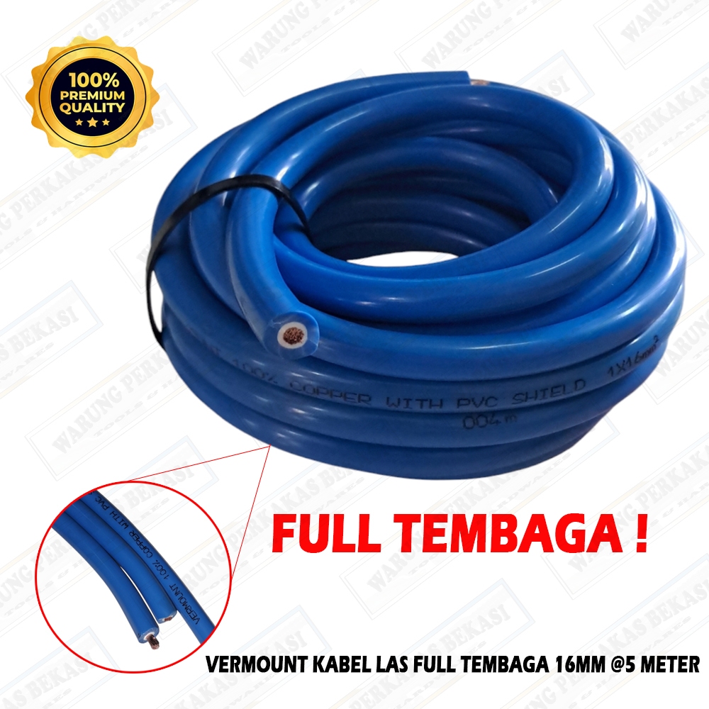 Jual VERMOUNT JAPAN 5 Meter Kabel Mesin Las Tembaga Doziro 12mm x 5M - VDE 16mm x 5M MAX. 150A ...