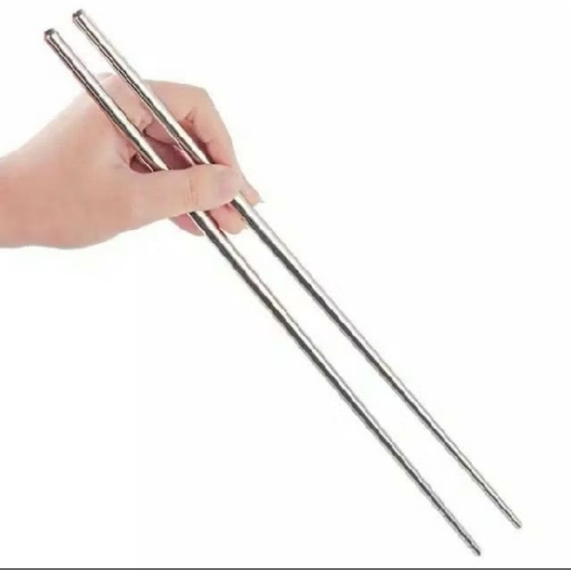 Jual ALAT MAKAN SUMPIT STAINLESS (sepasang) | Shopee Indonesia