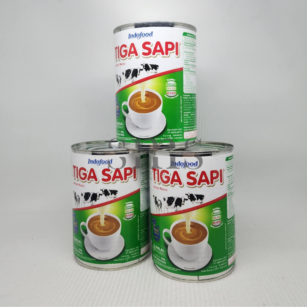 Jual SUSU TIGA SAPI [490 GR] | SUSU KENTAL MANIS MERK TIGA SAPI | TIGA ...