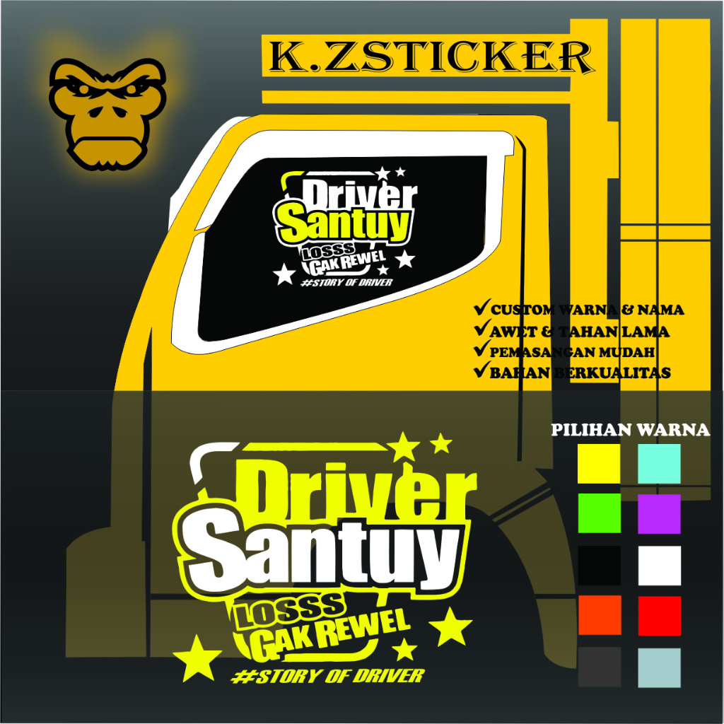 Jual STIKER MOBIL STICKER CUTTING DRIVER MUDA KATA KATA BUAT KACA ...