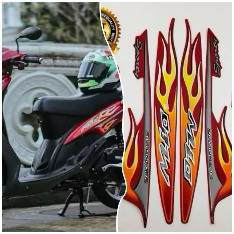 Jual STIKER STRIPING MIO SPORTY TAHUN 2006 API | Shopee Indonesia