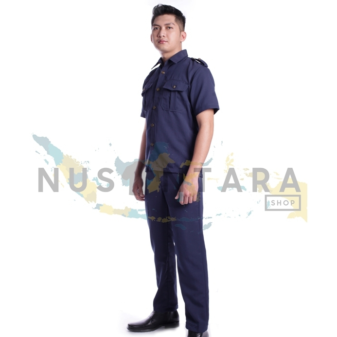 Jual SERAGAM SAFARI SATPAM SECURITY SERAGAM DRIVER/SUPIR WARNA NAVY ...