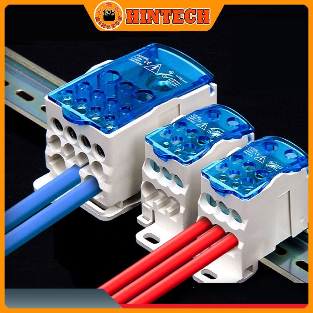 Jual Konektor Ukk 80A Ukk 160A Distribution Box Din Rail Terminal Block Junction Box 80A 160A ...