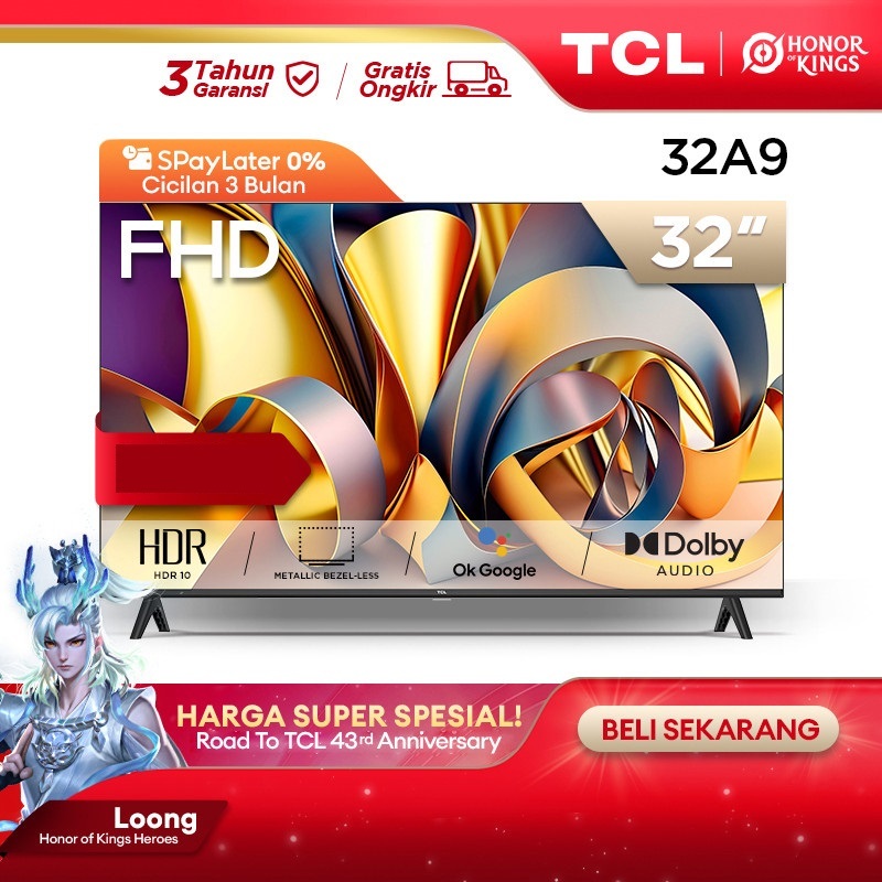 Jual TCL 32 inch Android 11 Smart TV Digital LED TV | 32A9 | Garansi Resmi | 100% Baru / BNIB ...