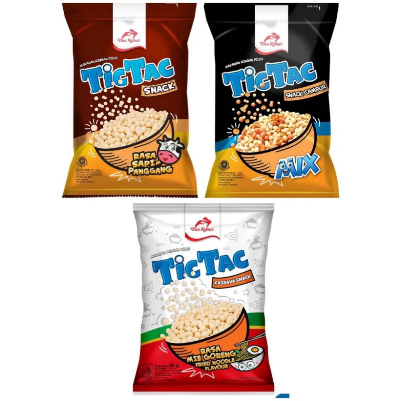 Jual Dua Kelinci Tic Tac Snack Sapi Panggang Mix pilus mie goreng ...
