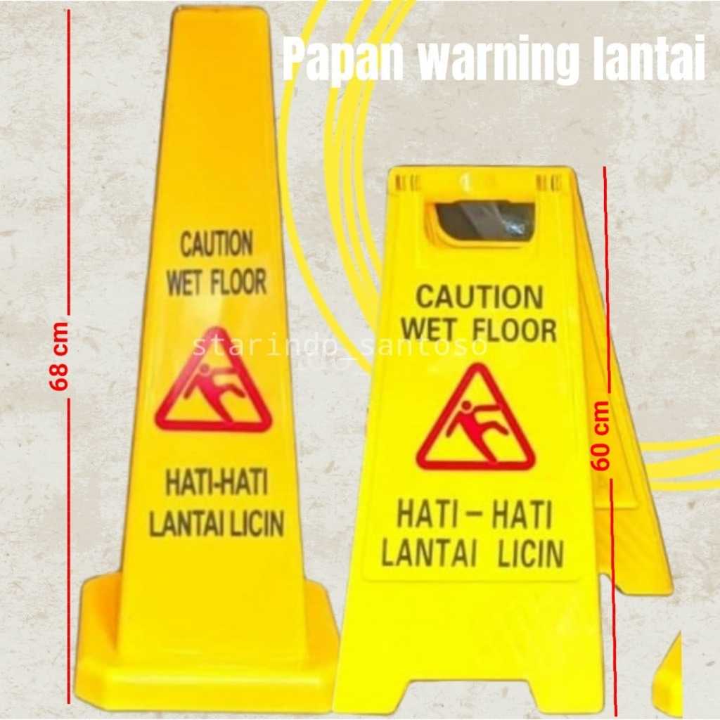 Jual Papan warning lantai pvc safety peringatan toilet basah peringatan ...