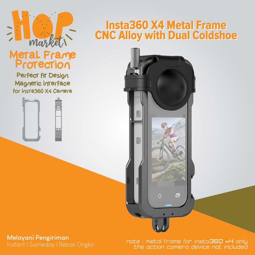Jual Metal Rig Cage for Insta360 X4 Case Aluminium Rabbit Frame Case ...