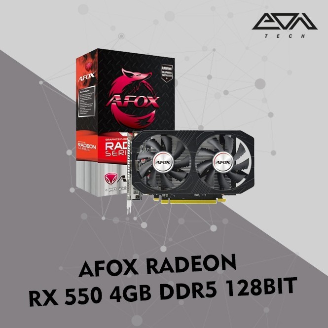 Jual VGA CARD AFOX Radeon RX 550 4GB DDR5 128bit - Dual Fan Garansi ...