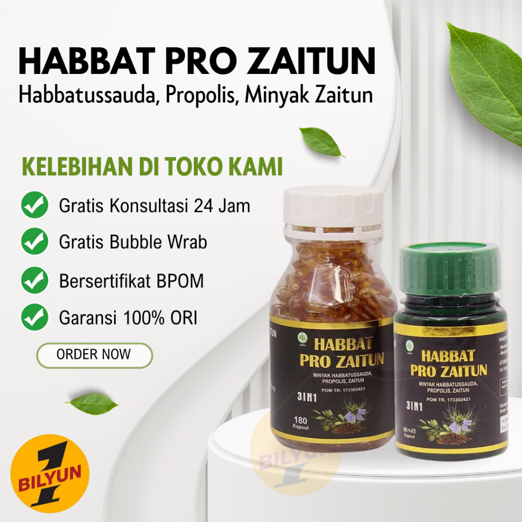 Jual Habbat Pro Zaitun Extra Habbatusauda Plus Propolis Obati Gejala ...