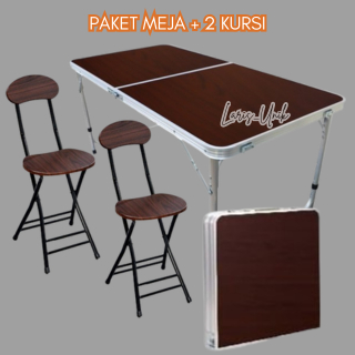 Jual Paket Hemat Meja lipat Portable & 2 Kursi Lipa Portable Untuk ...