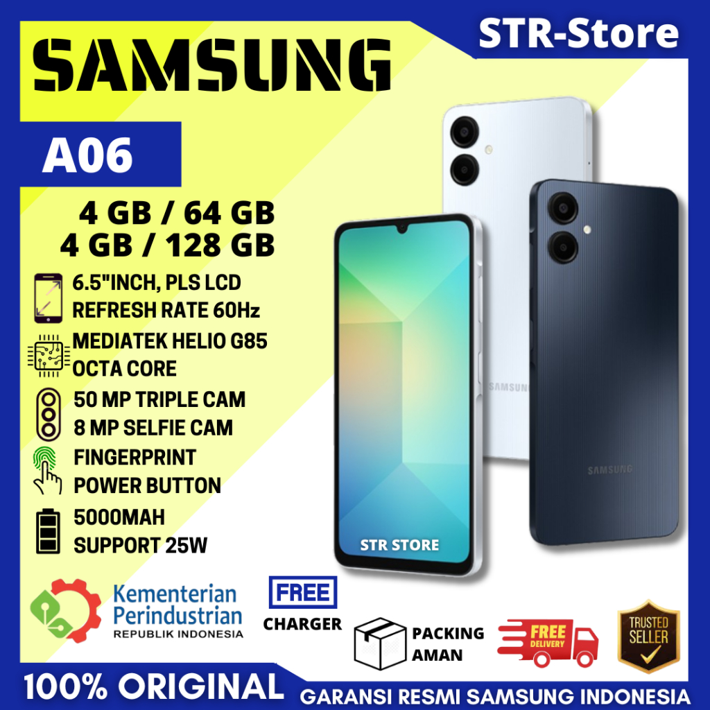 Jual SAMSUNG A06 6/128GB A 06 4/128 GB BARU GARANSI RESMI SAMSUNG A 06 4/64 GB RAM 4GB - SAMSUNG ...