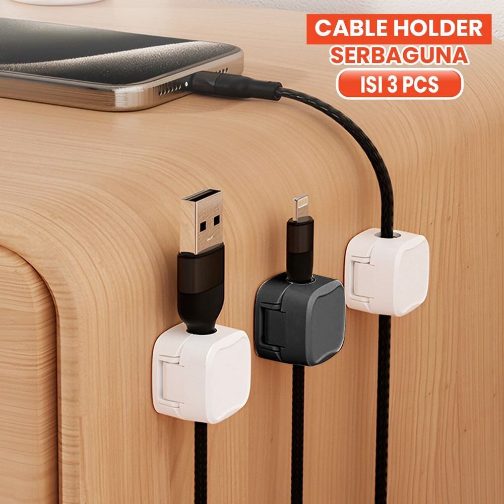 Jual Cable Holder Organizer Isi 3pcs Kabel Klip Magnetic Serbaguna ...