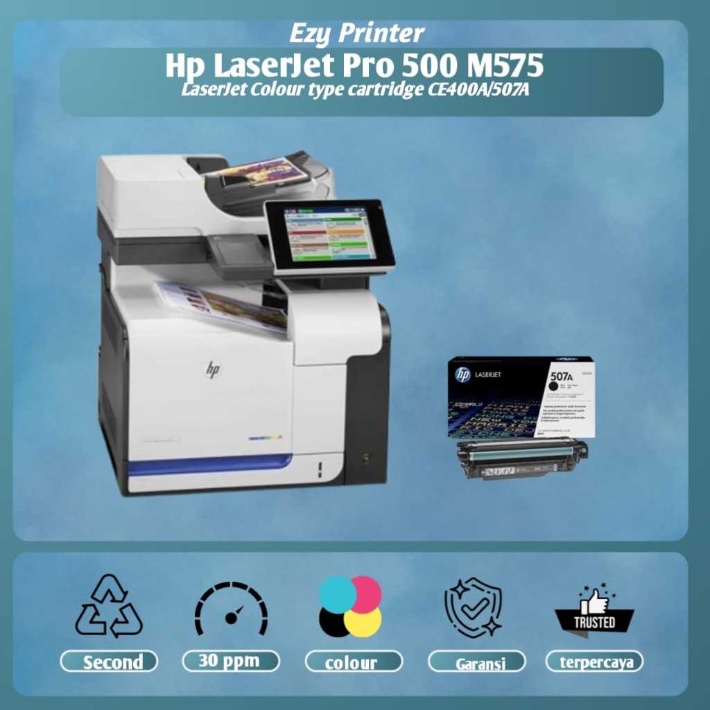 Jual printer hp laserjet color pro 500 m575 bisa scan F4 di kaca cocok ...