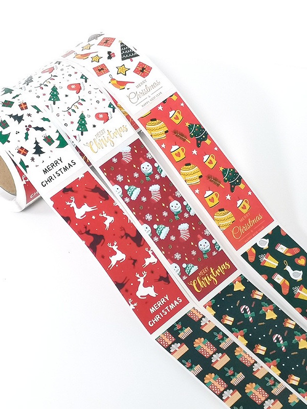 Jual Stiker Label Natal Sticker Persegi Panjang Merry Christmas Kotak ...