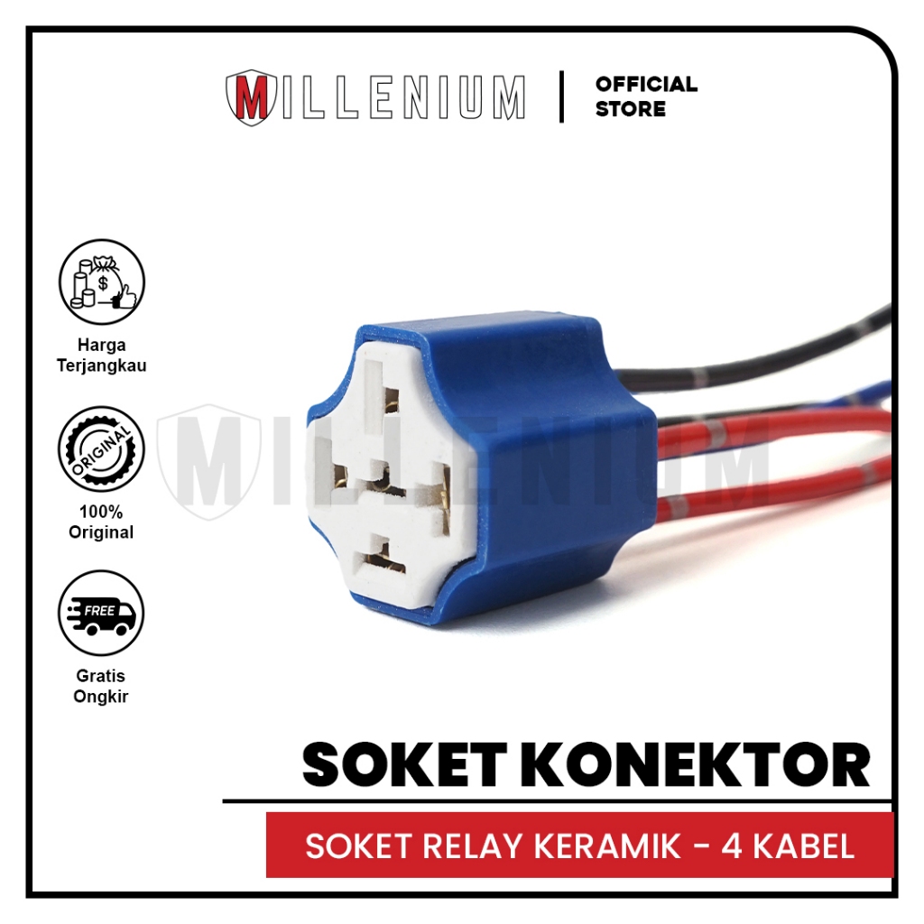 Jual Socket Cable Relay Ceramic Soket kabel Rumah Relay Keramik Kaki 4 ...
